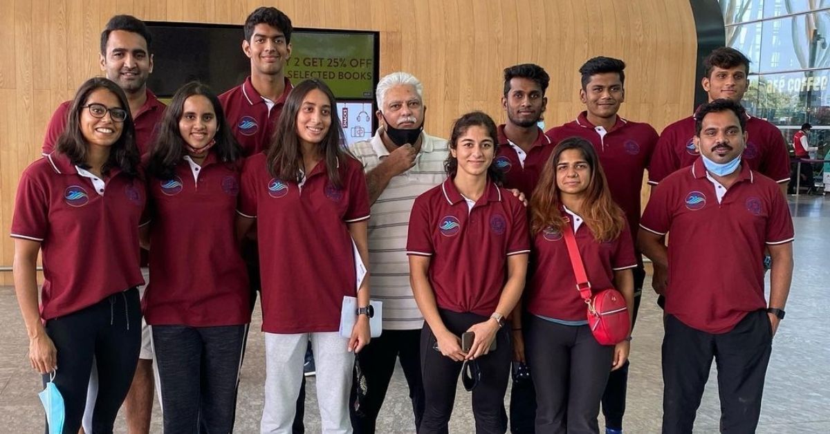 Indian swimming team leaves for Olympic qualifying event in Uzbekistan