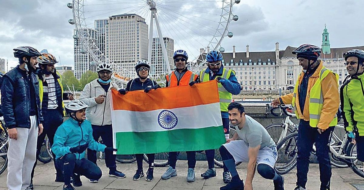 UK based Indian cycling group raises funds for covid-19 relief in India