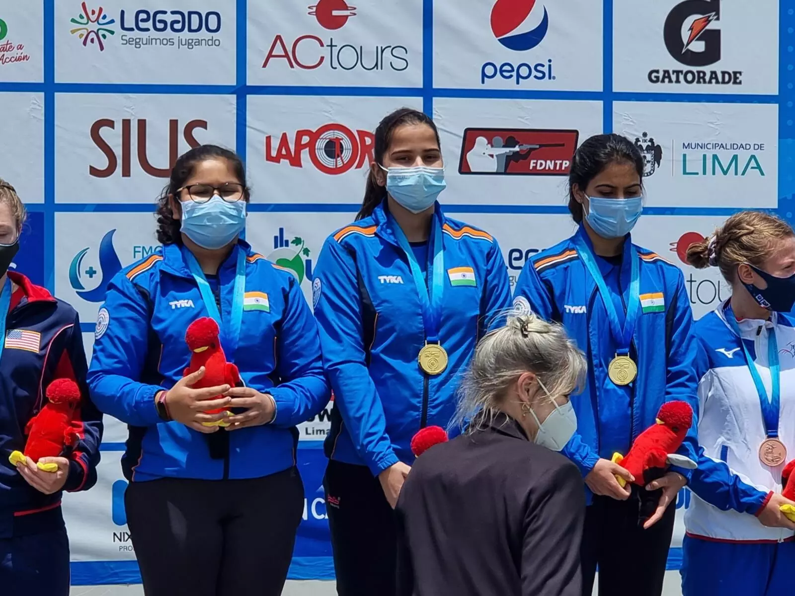Manu Bhaker, Naamya Kapoor and Rhythm Sangwan win gold in 25M pistol ...