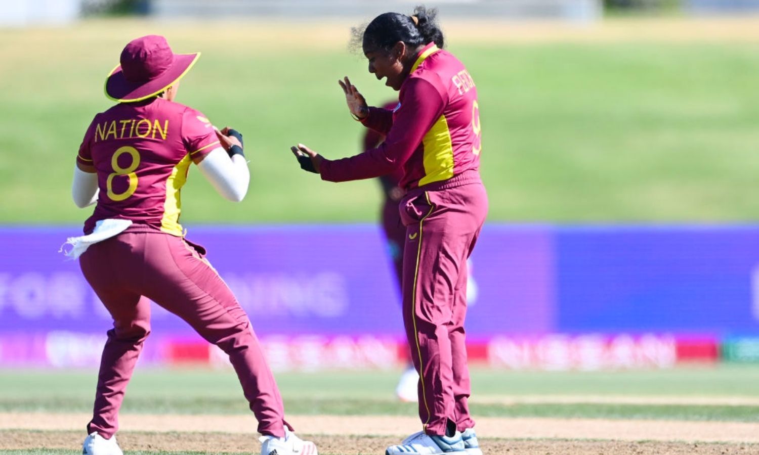 Women's World Cup: West Indies' Afy Fletcher celebrates wicket with a ...