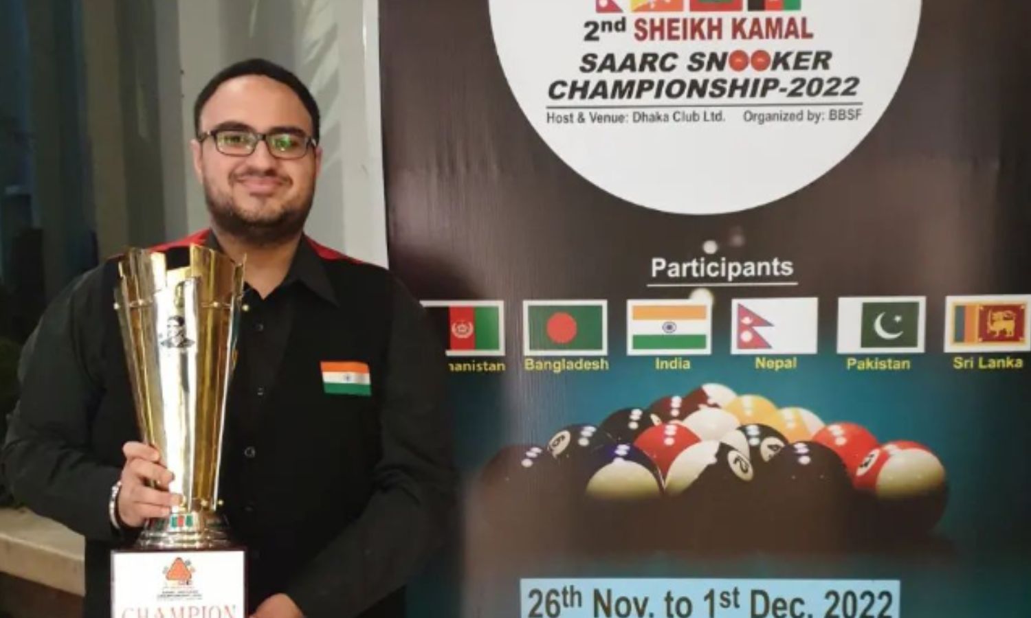 Ishpreet Singh Chadha crowned SAARC Snooker Champion