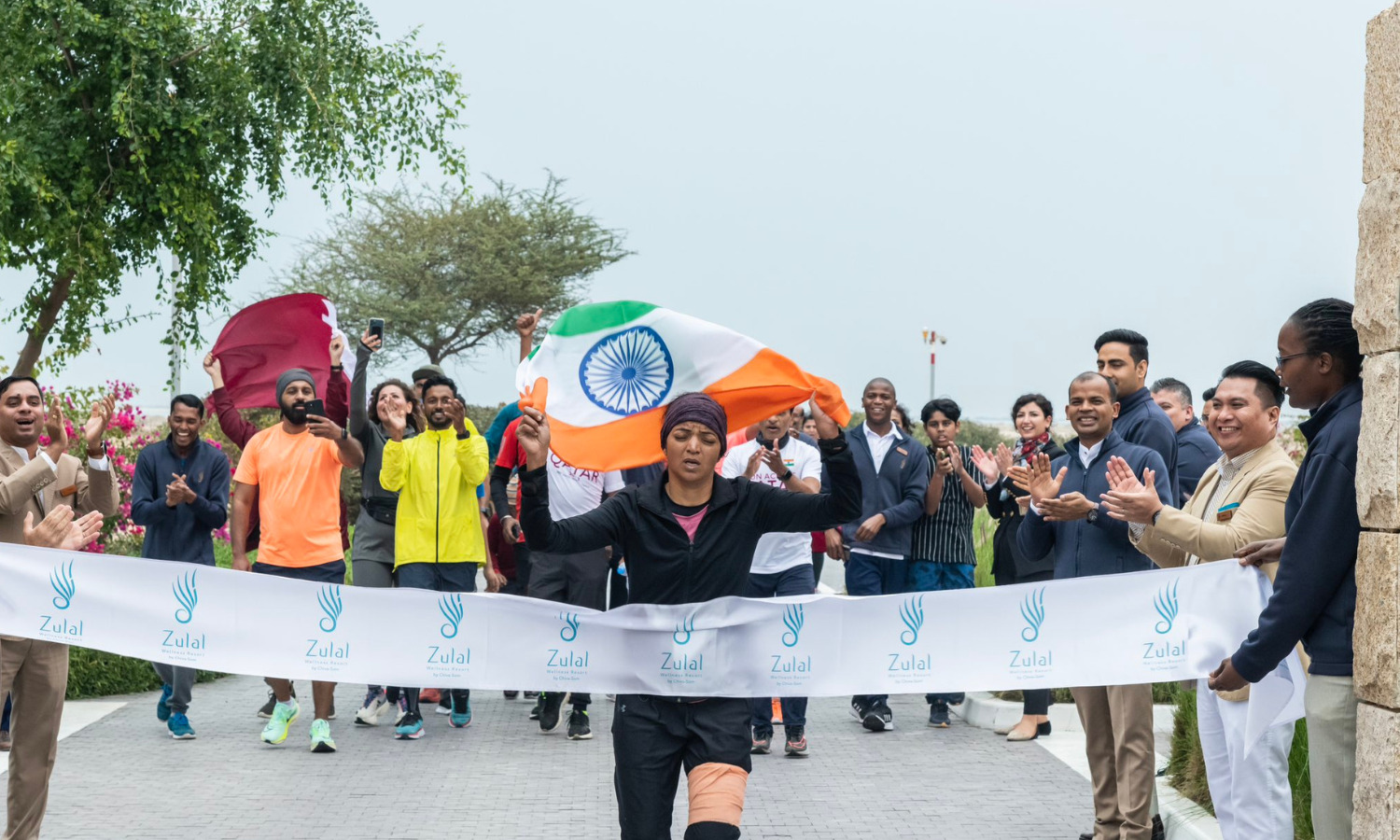 Ultra-runner Sufiyan Sufi runs across Qatar in fastest time