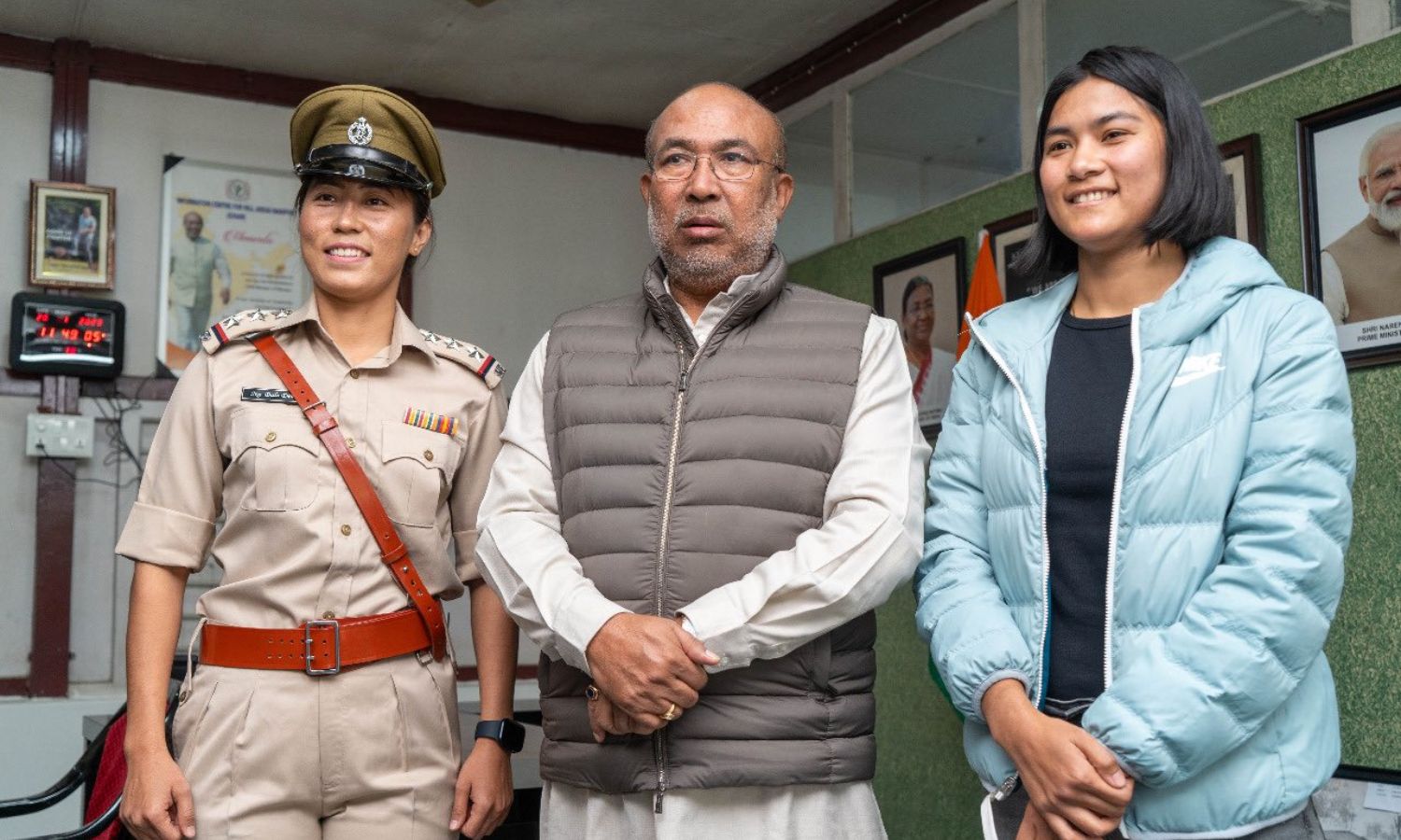 Bala Devi receives felicitation as Inspector of Manipur police