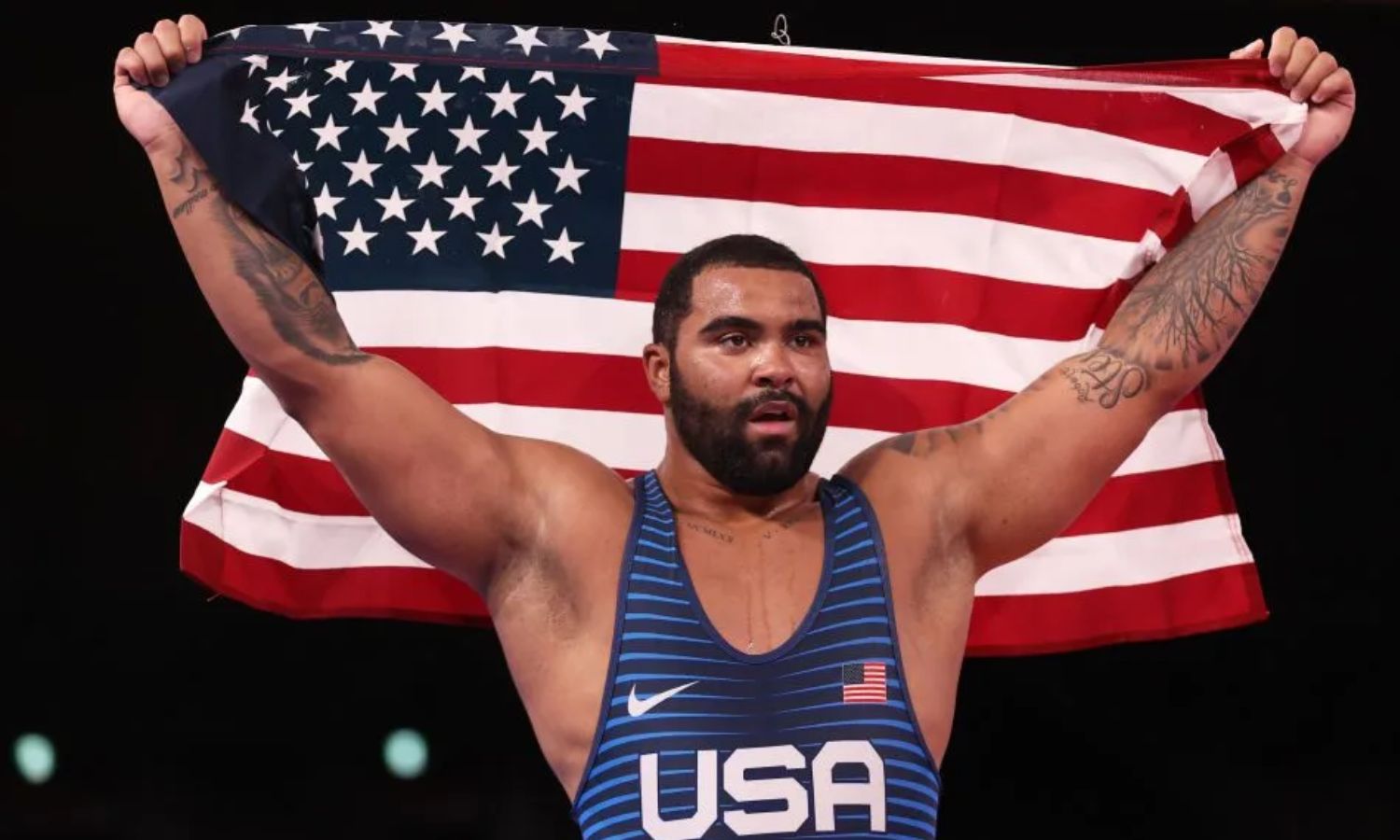 Tokyo wrestling gold medalist Gable Steveson balancing 2024 Olympic ...