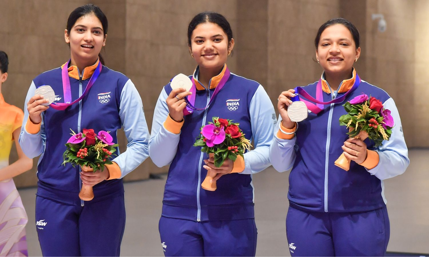 Asian Games Shooting: Women's 50m Rifle 3P team wins silver, Sift breaks NR