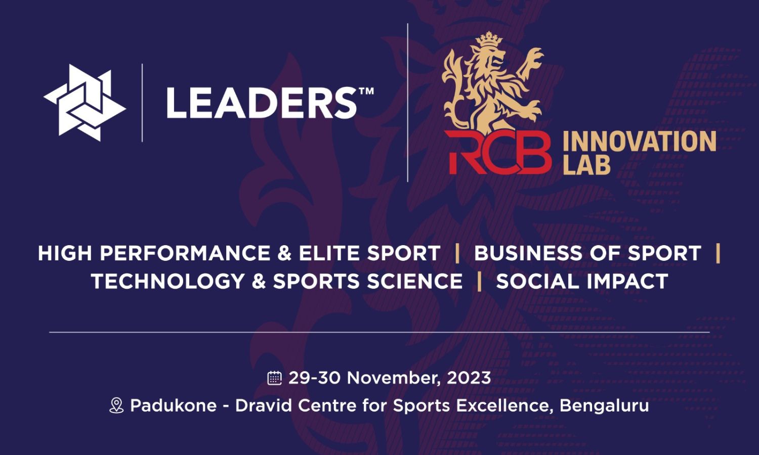 RCB announces flagship sports conference in partnership with Leaders in ...