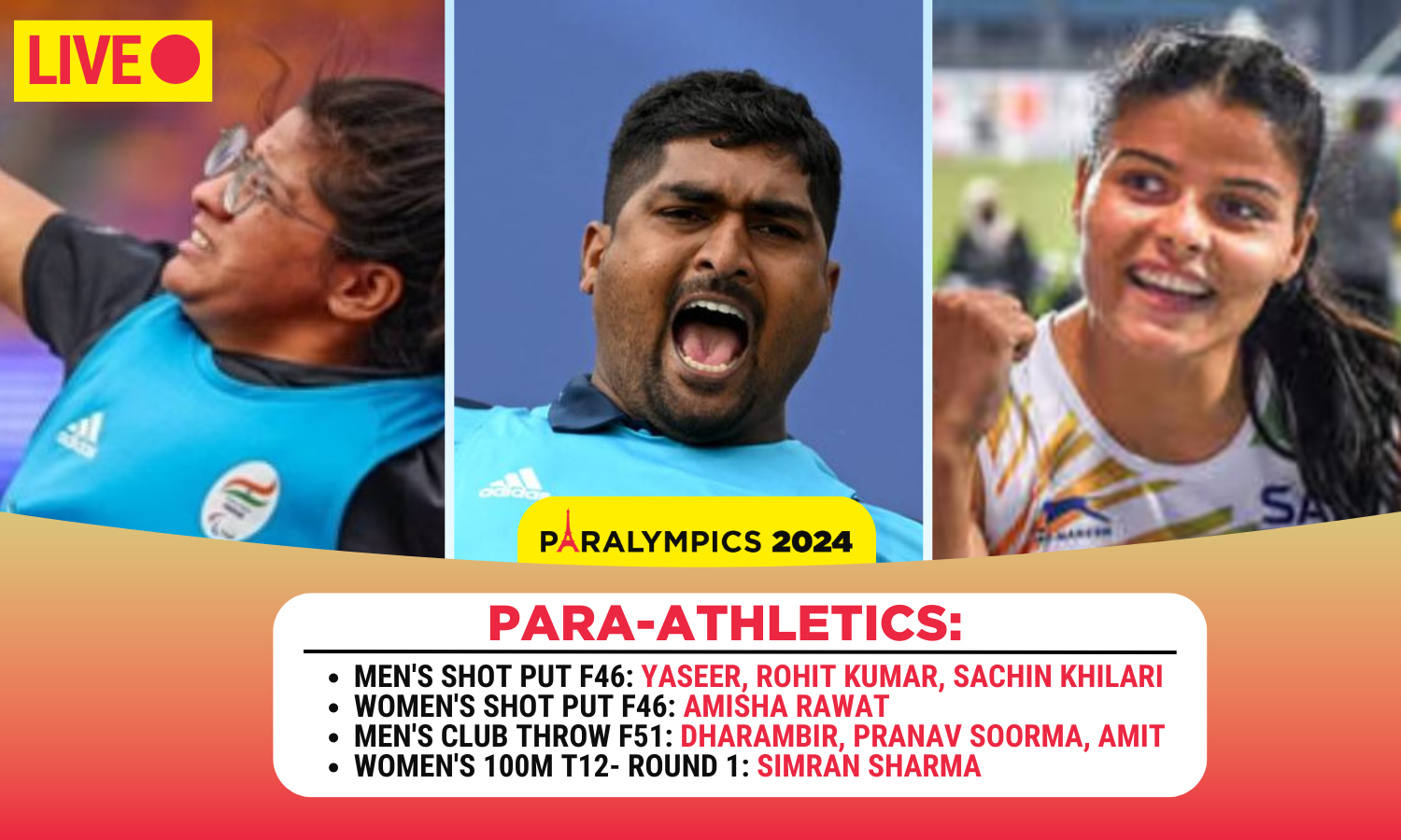 Paralympics 2024 Para-Athletics: Top-2 finish in men's Club throw F51 ...