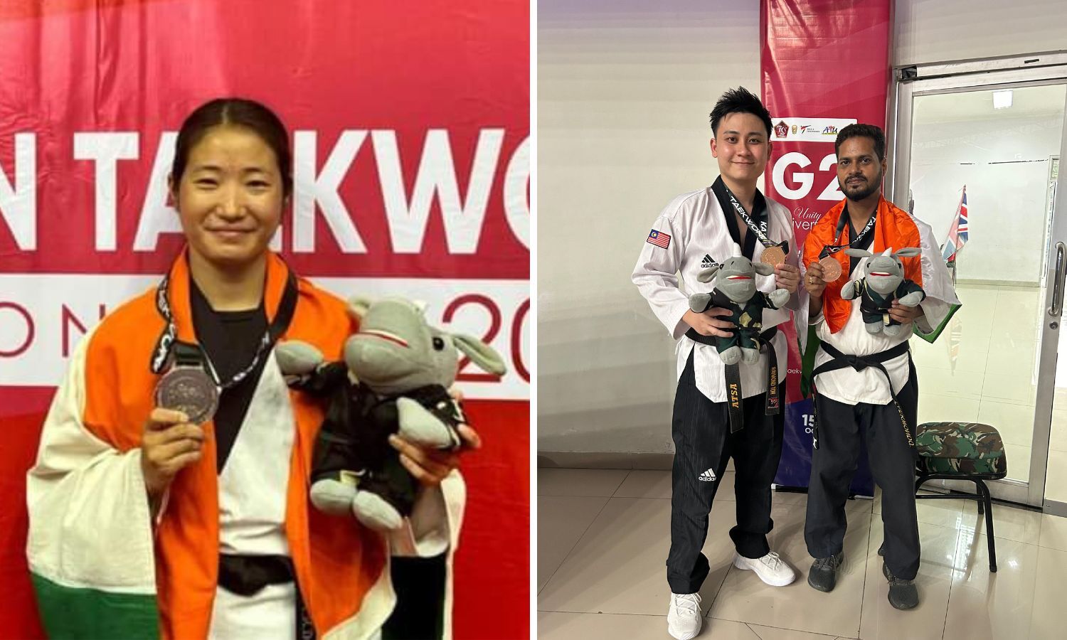 Rupa Bayor wins silver, Chinmay bronze at Asian Open Taekwondo C'ships